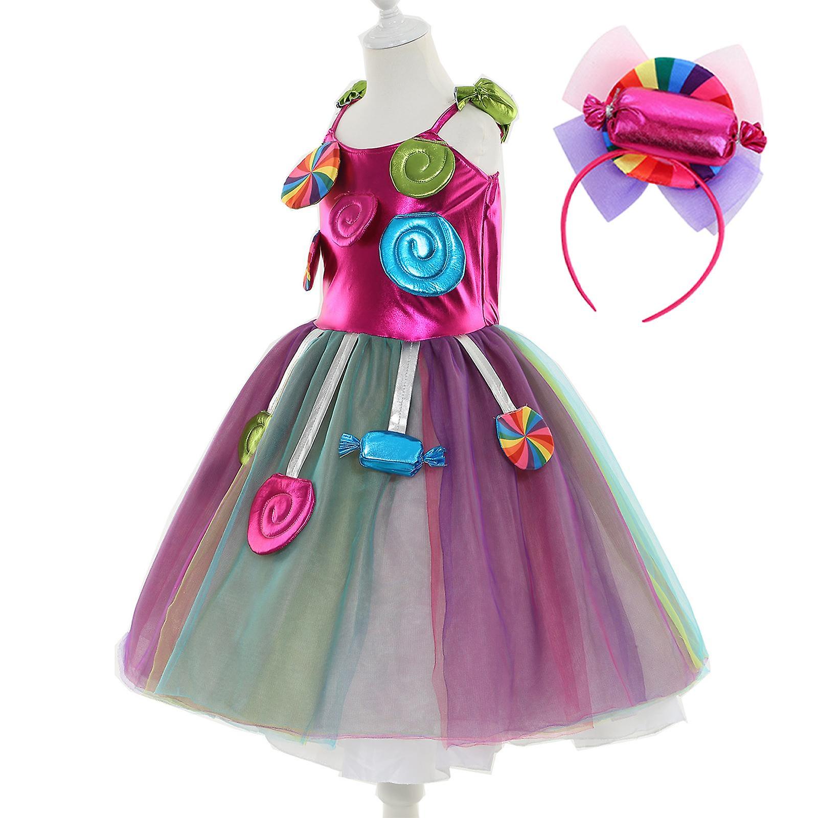 Little Girls Candy Dress Lollipop Dress Spaghetti Strap Princess Dress ...
