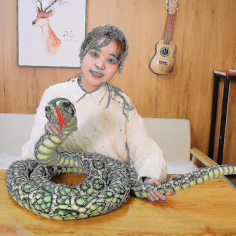 1pc 200cm/300cm Giant Snakes Plush Toy Simulation Long Golden Python ...