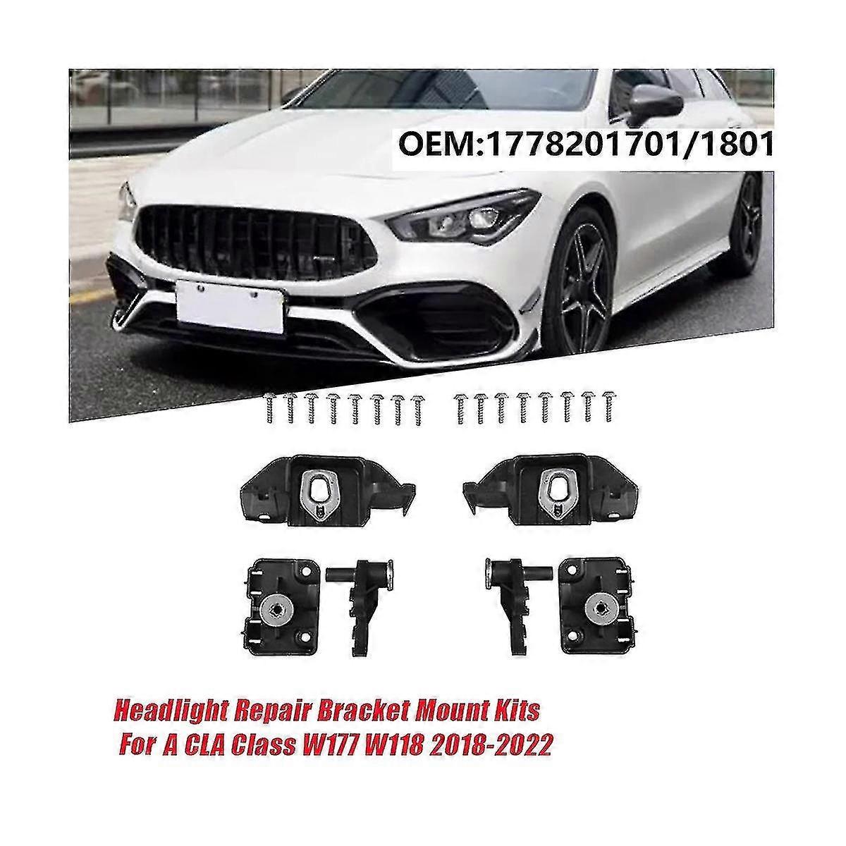 1Pair Headlight Repair Bracket Mount Kits A1778201701 A1778201801 for A ...