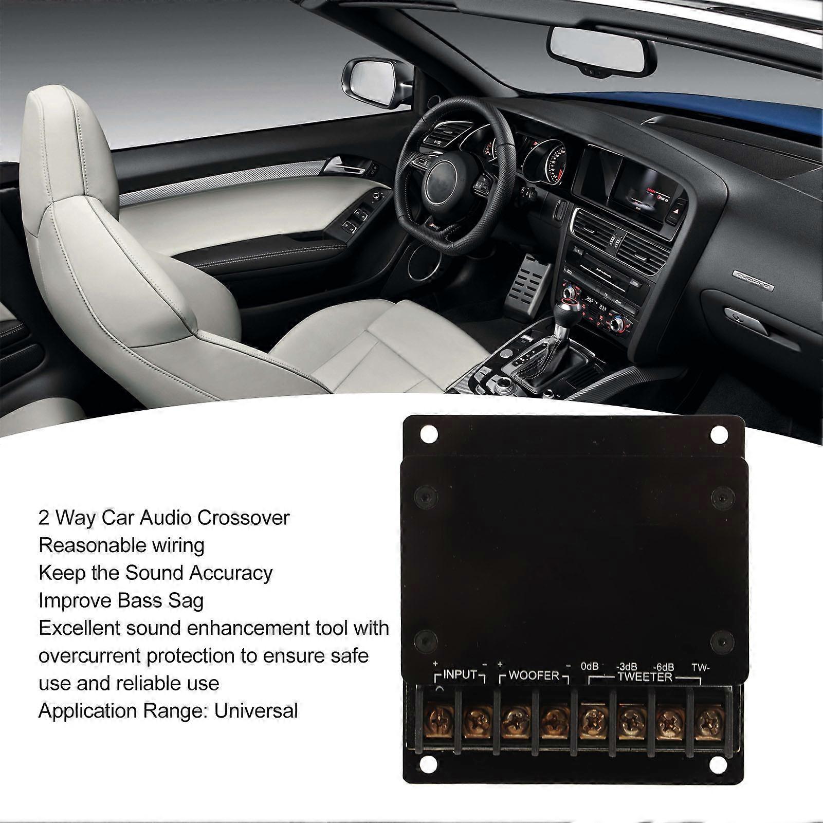 2Pcs Speaker Frequency Divider 120W Overcurrent Protection Universal 2 ...