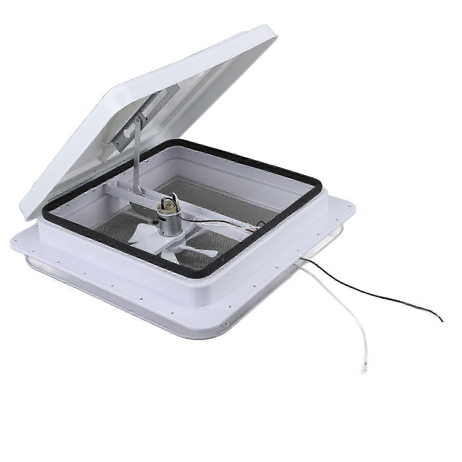 14 Inch RV Roof Vent Cargo Universal Roof Vent with 12V Reversible Fan ...