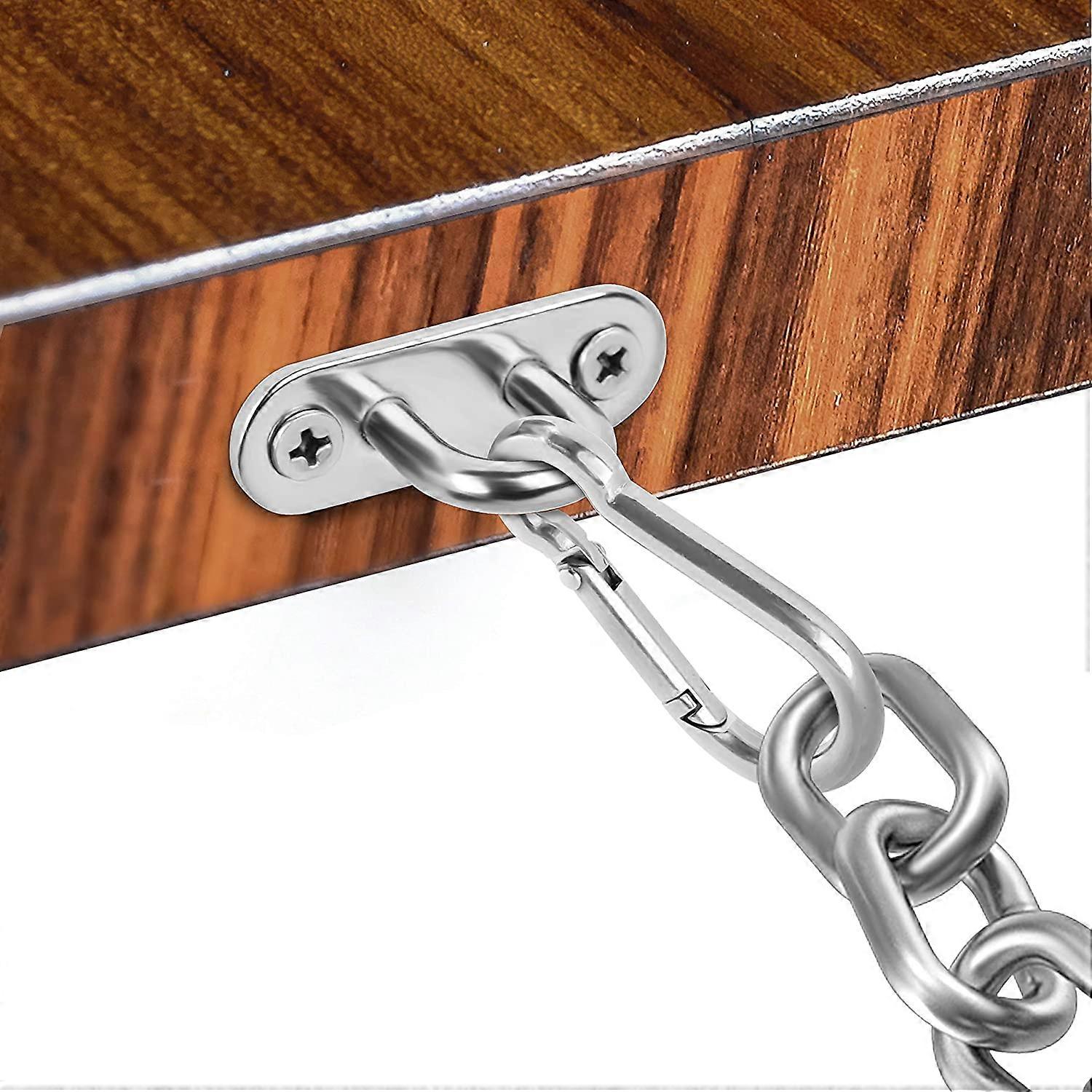 M5 Stainless Steel Eyelet Plate (8 Pcs) - Oblong Metal Hook U Shape ...