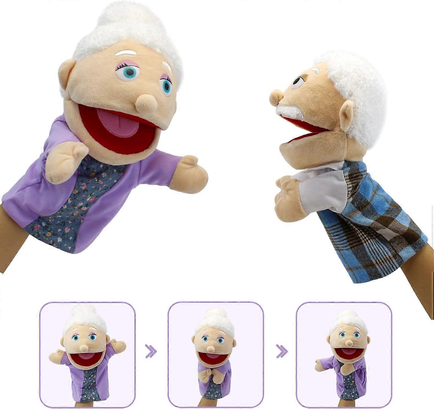 Family Hand Puppets,Puppets for Kids Role Paly Family Members 13.4 INCH ...