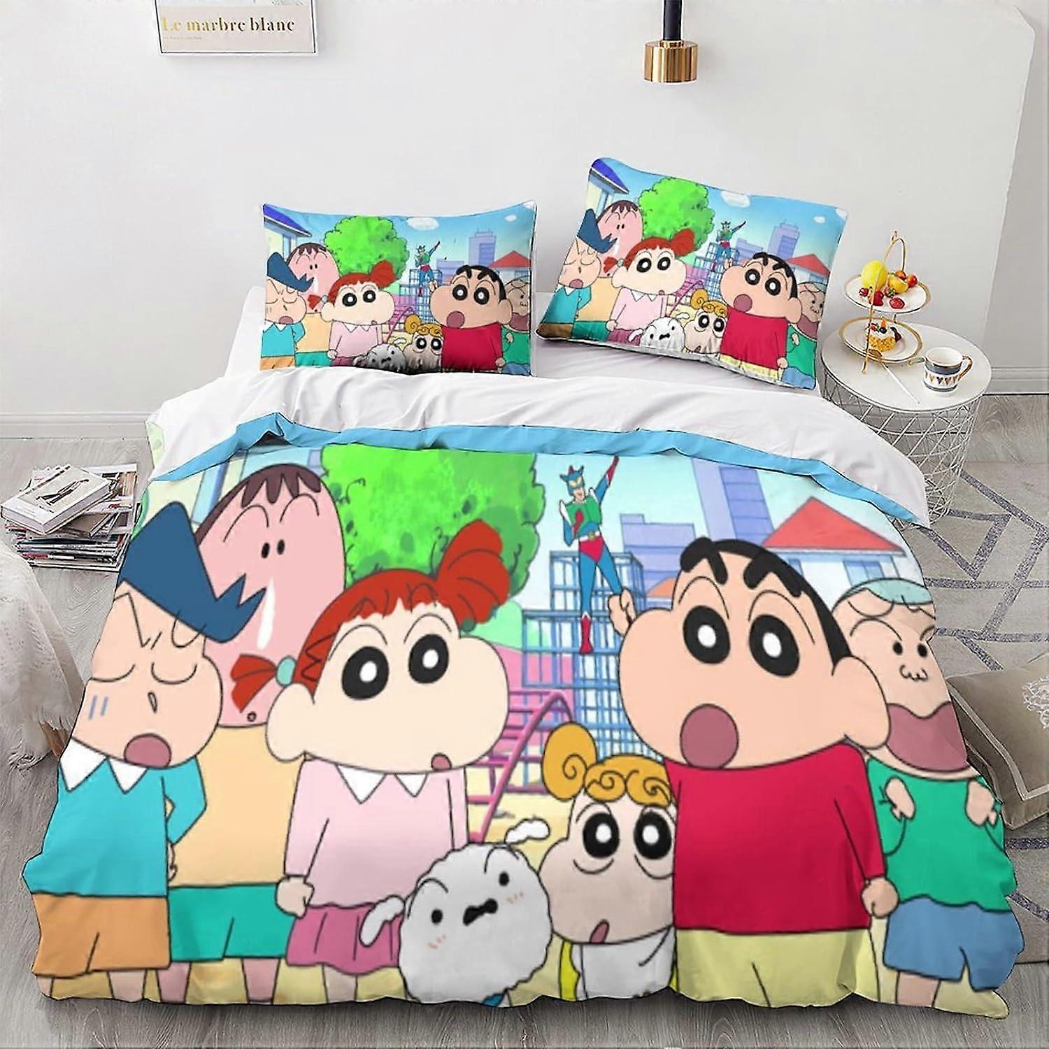 Shin-Chan 3D Printed Bedding Duvet Cover Set Microfiber with ...