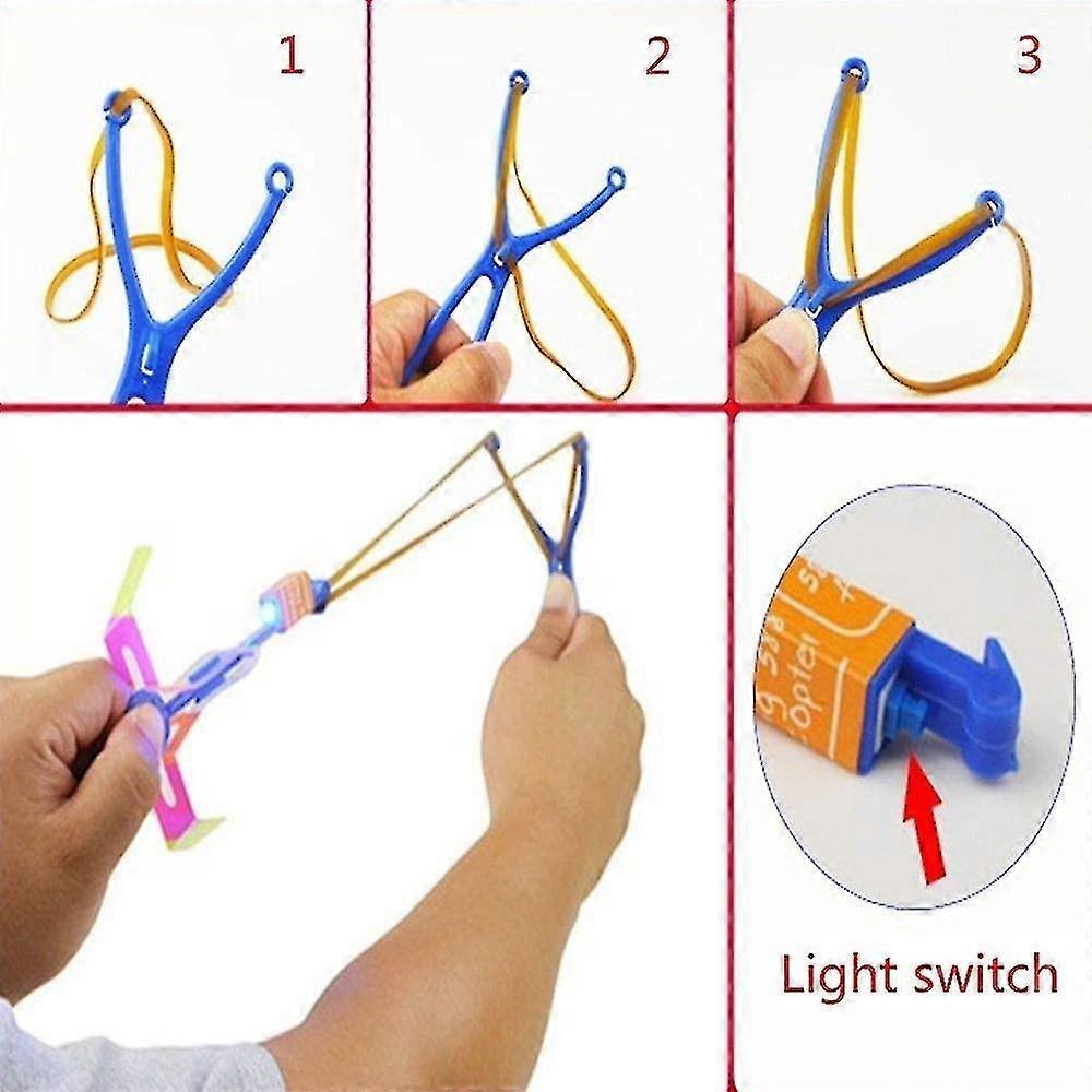 10 Pieces Magical Led Lights Arrow Rocket Helicopter Flying Toy | Fruugo UK