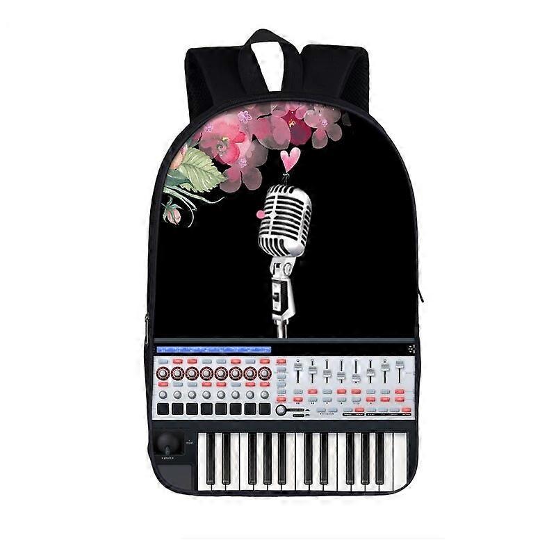 Piano Guitar Music Note Backpack Women Men Travel Bag Children School ...