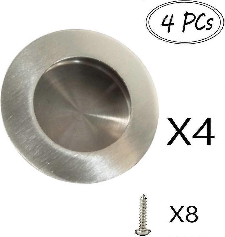 Sliding Door Handles 4 Pieces Door Handles 65mm Round Recessed Sliding ...