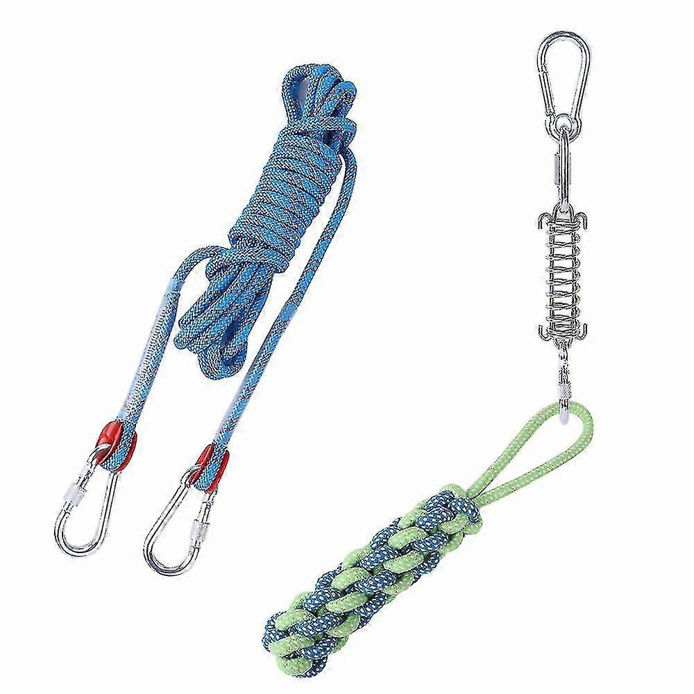 Dog Spring Pole Toys Set Outdoor Hanging Exercise Cotton Rope Dog ...