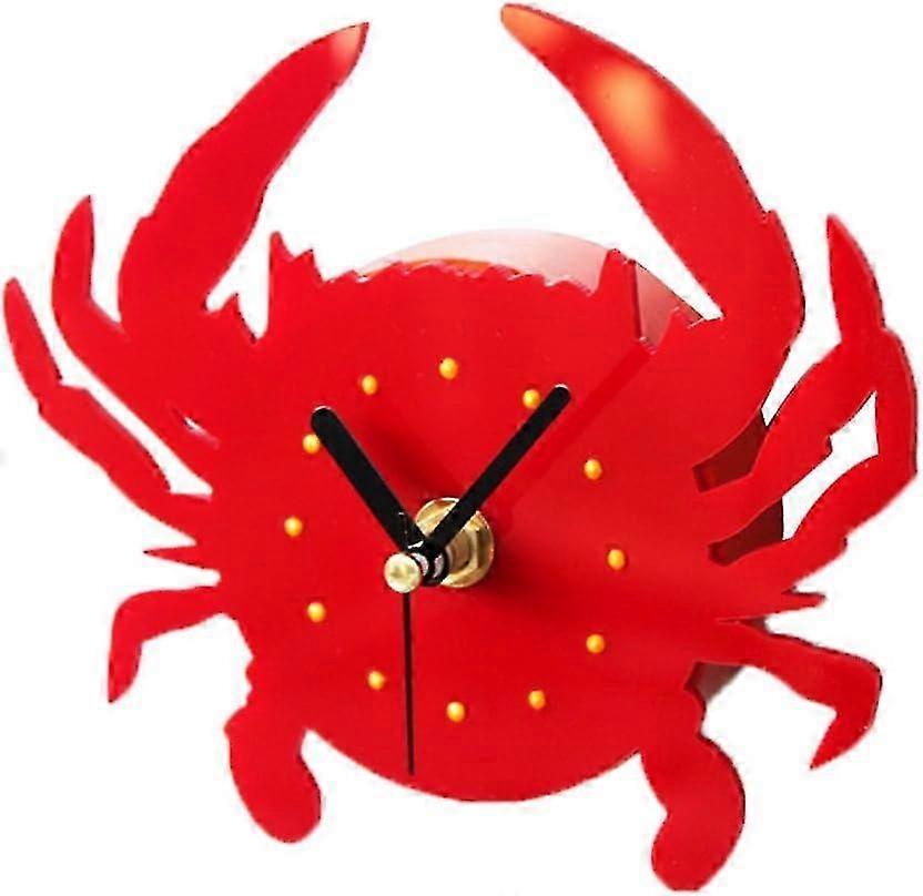 Cute Cartoon Crab Shape Wall Clock Creative 3D Refrigerator Magnetic ...