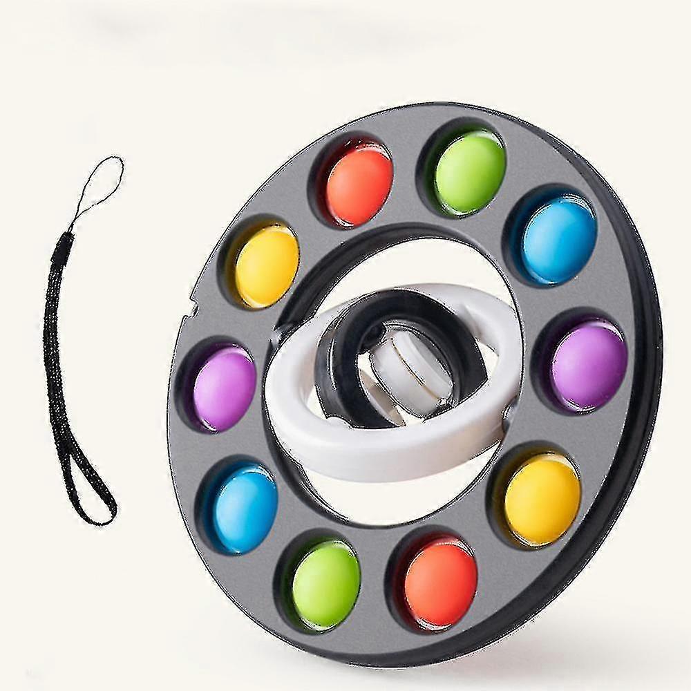 Pop It Bubble Fidget Toy Infinite Flip Fingertip Spinner Gyro Sensory ...