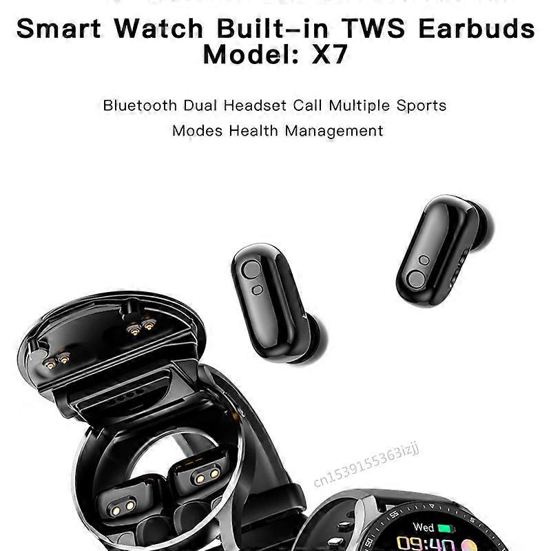 Smart Watch X7 Earphones Built-in TWS Earbuds Bluetooth Dual Headset ...