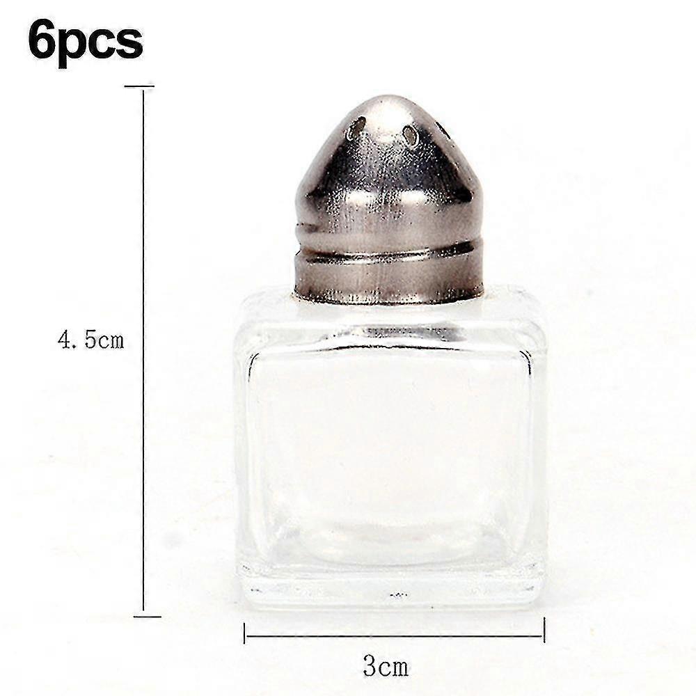 Mini Salt And Pepper Shakers, 0.5 Oz / 1/2 Oz Glass Cube Body ...