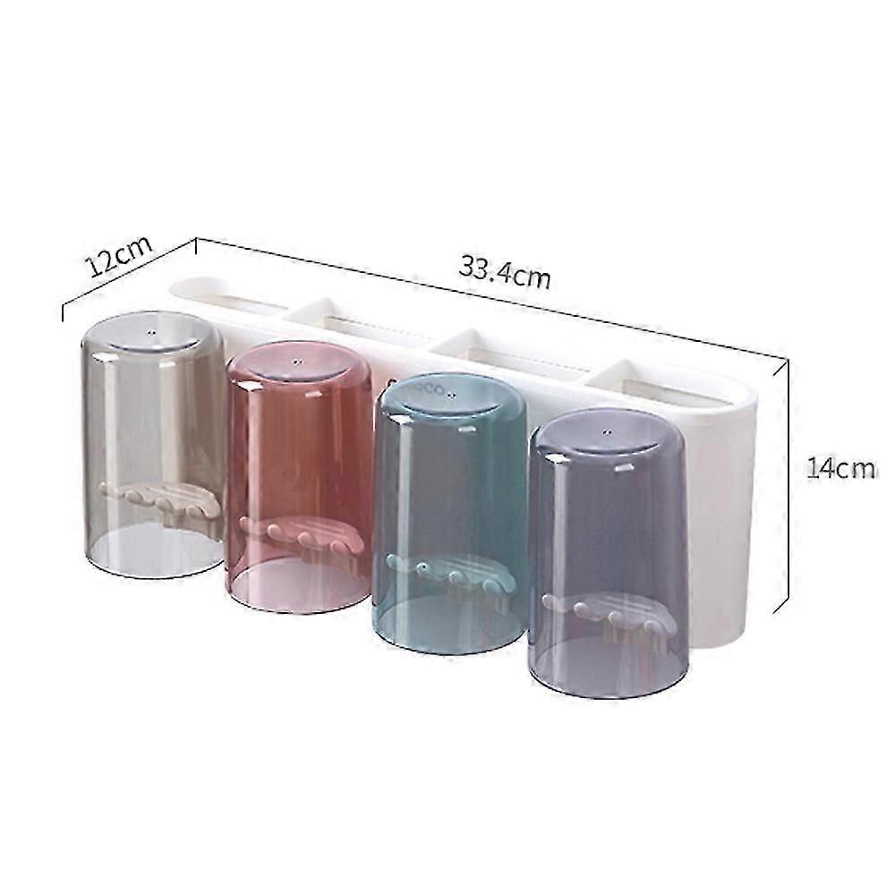 Toothbrush Holders Wall Mounted, Kids Toothbrush Toothpaste Holder With ...