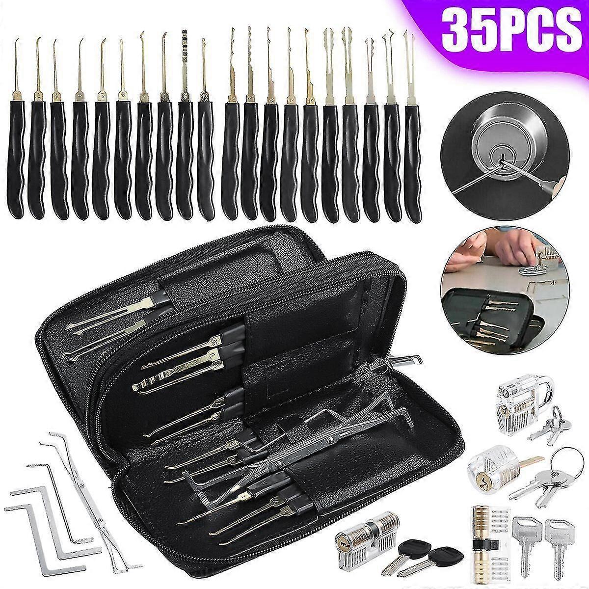 35pcs Lock Picking Kit Tools Unlocking Set Lock Picks | Fruugo UK