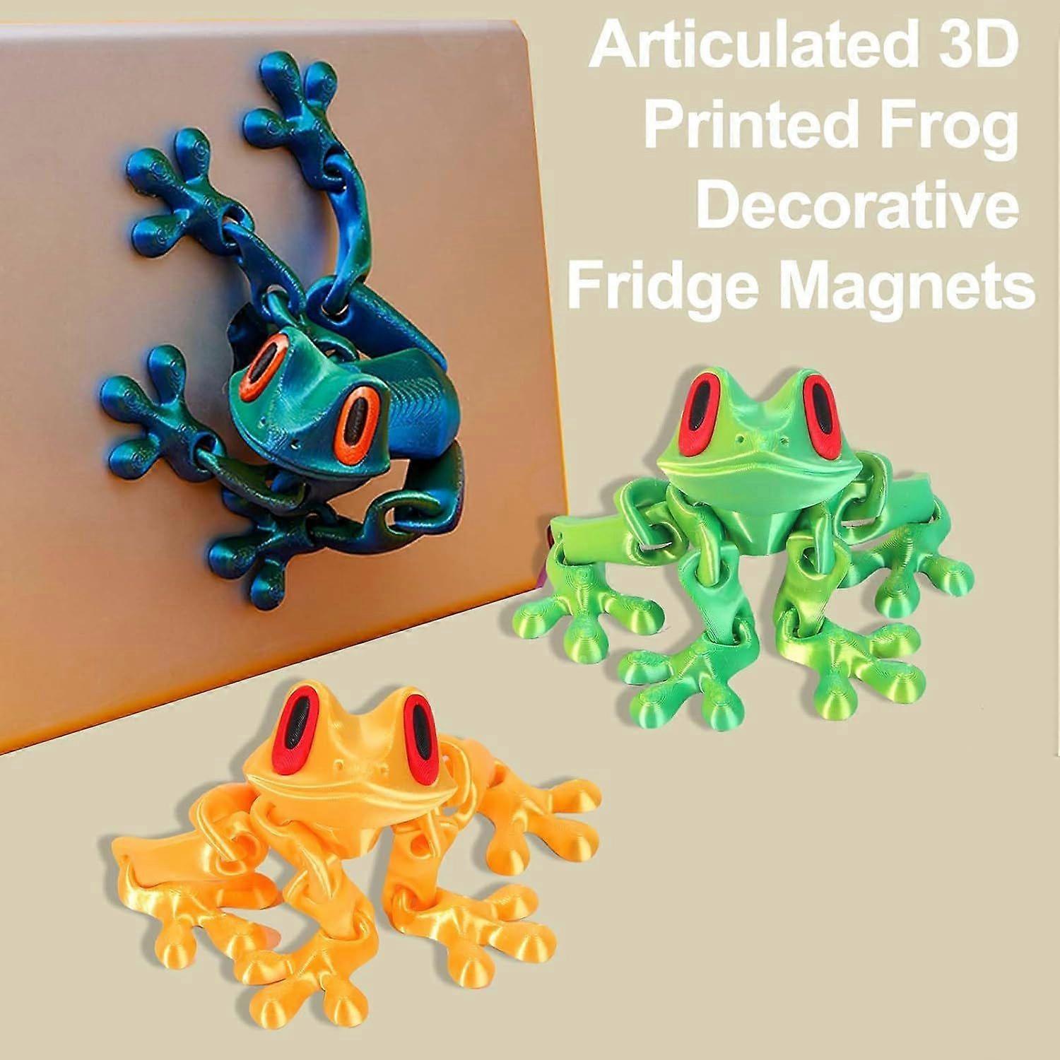 Articulated 3D Printed Frog Decorative Fridge Magnets - Funny ...