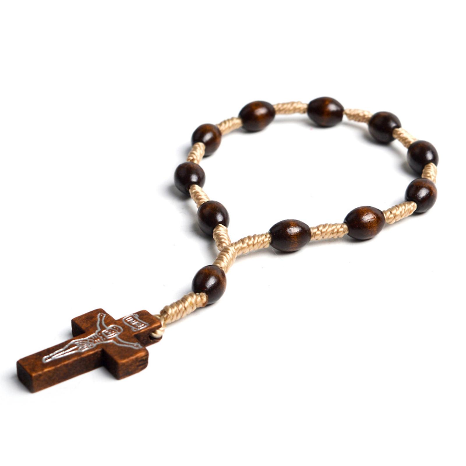 Catholic Rosary Bead Mini Rosaries With For Cross Wood Beads ...