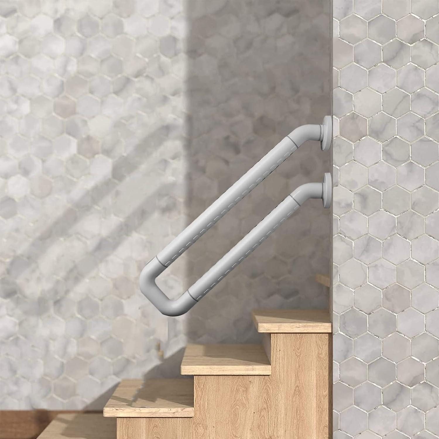 Wall Mounted Handrail with Non-Slip Surface, U Shaped Handrail with ...