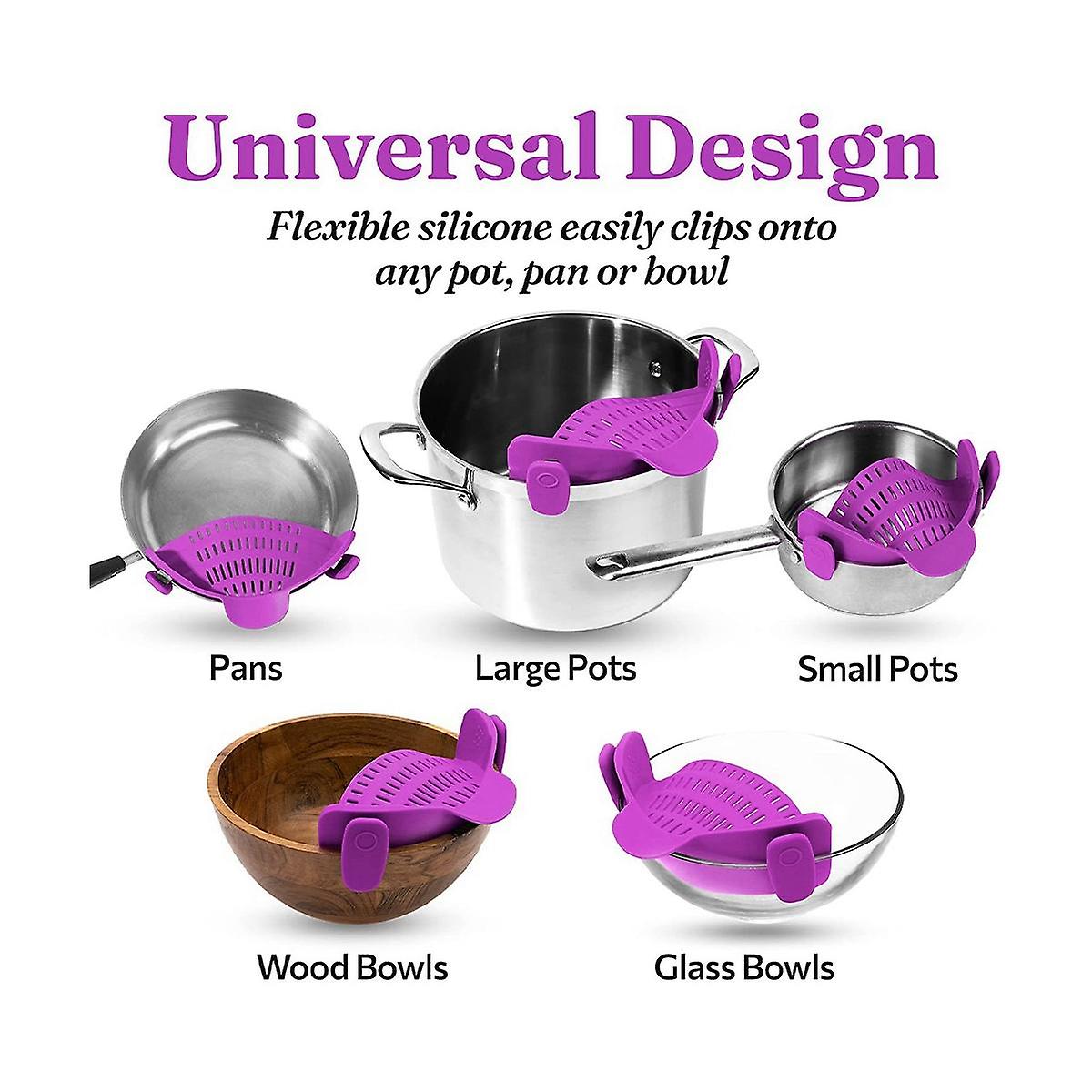 Kitchen Wide Mouth Water Filter Pot Side Drain Stop Pan And Pasta ...