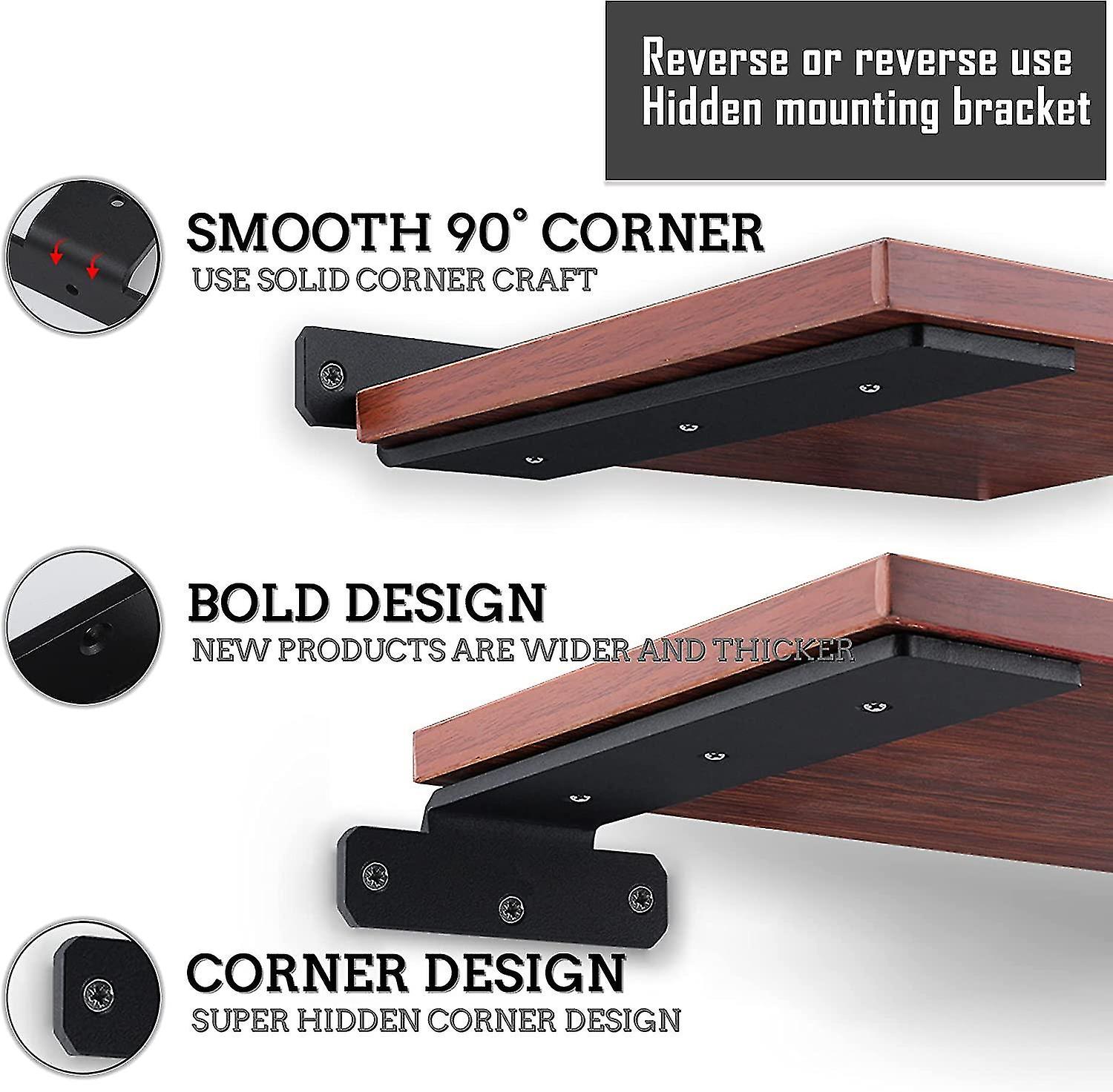 Floating Shelf Bracket 10 Inch,heavy Duty Metal Shelf Bracketcast Iron ...