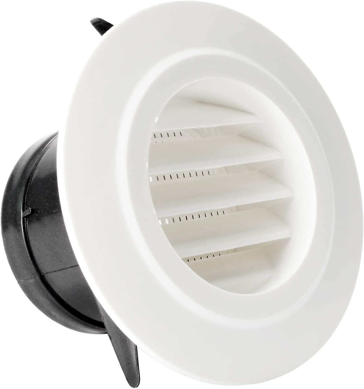 HG POWER 3 Inch Round Air Vent ABS Louver Grille Cover White Soffit ...