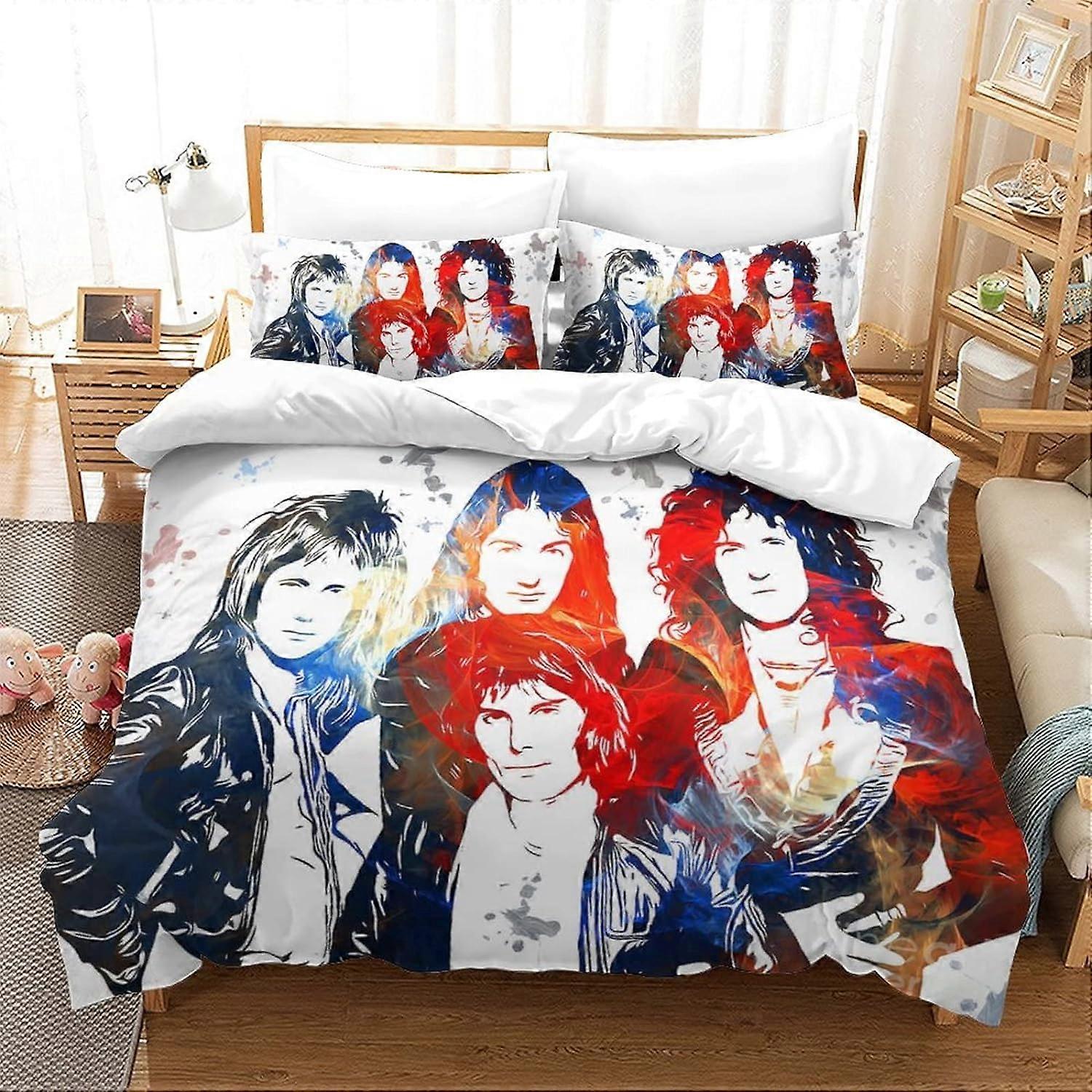 Duvet Cover Queen Band Rock 'n' Roll Bed Set pcs Music Bed Set with ...
