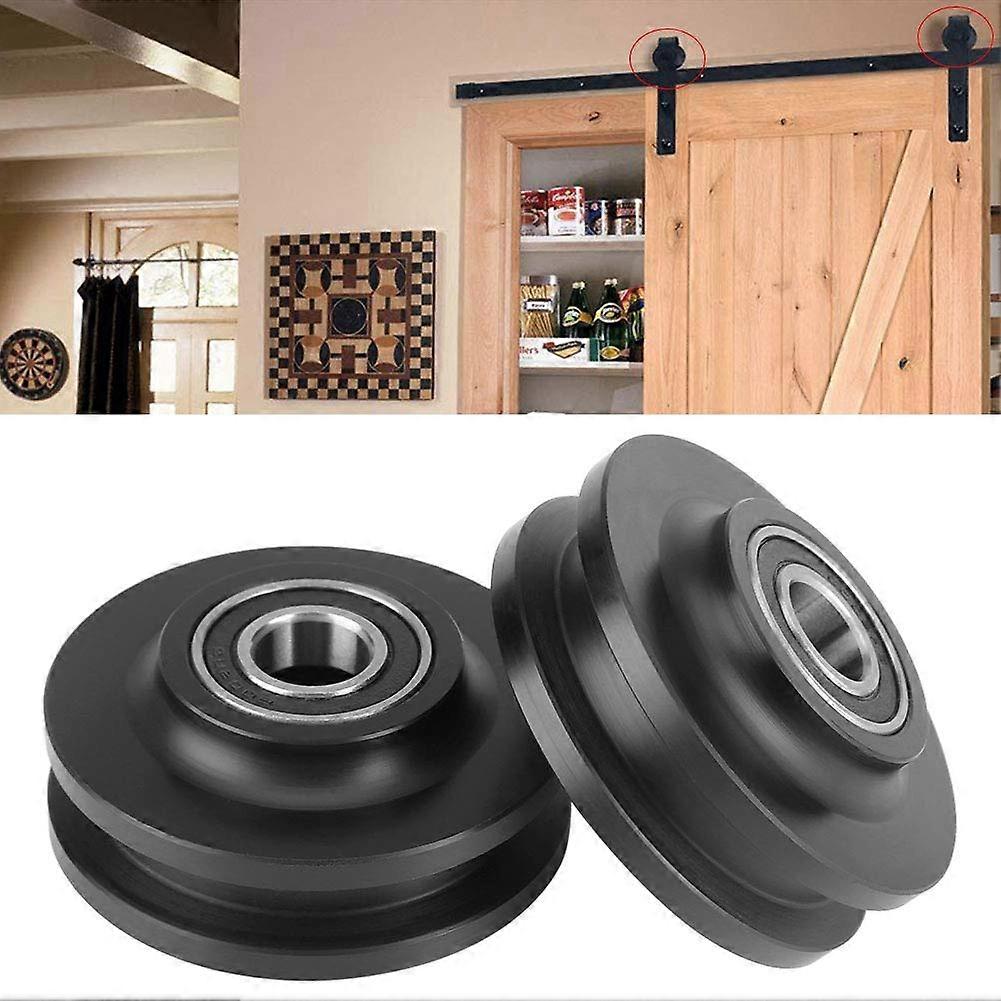 Sliding Door Roller, Set of 2 Nylon Rollers with Grooves, Sliding ...