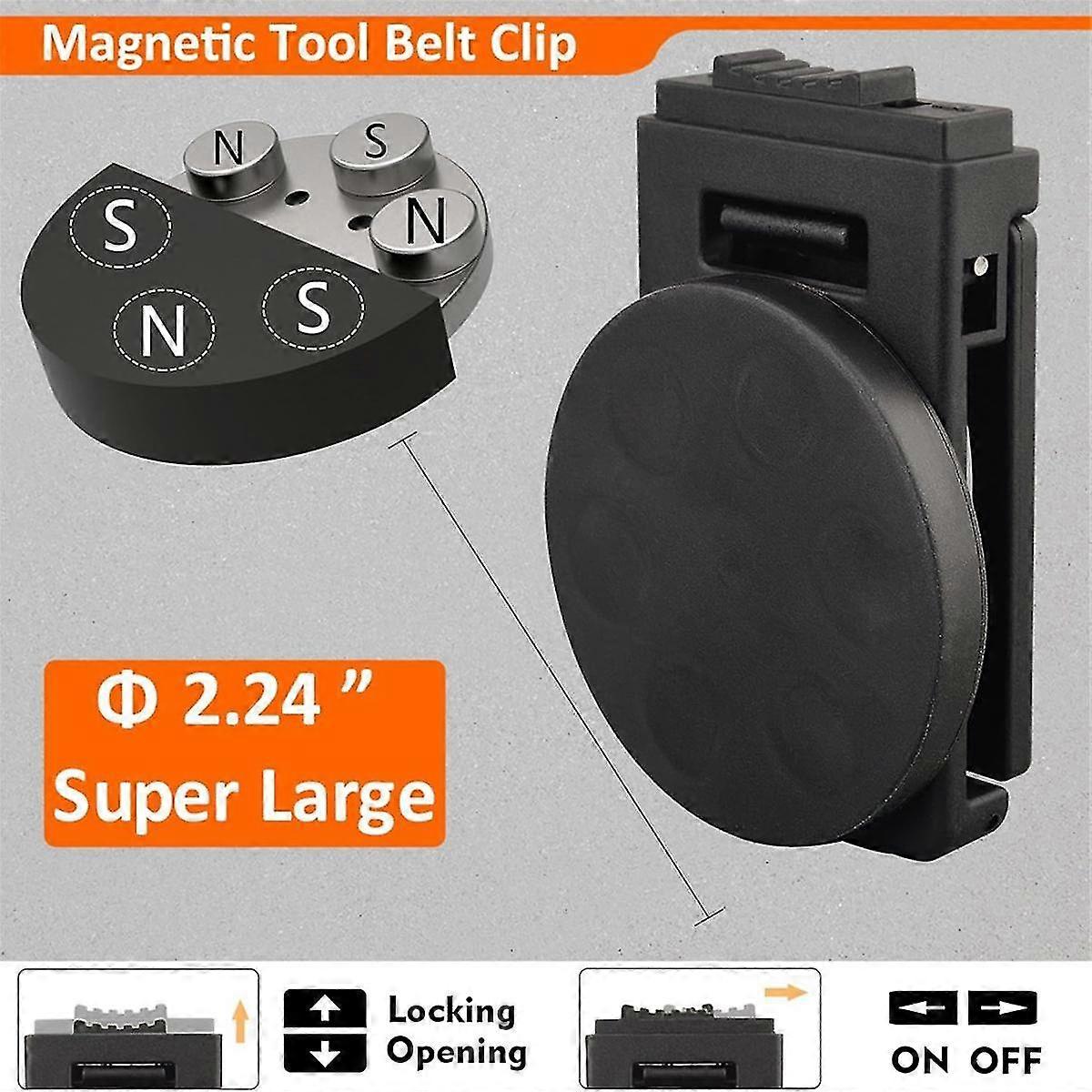 Magnetic Tool Belt Clip,Non-Slip Magnet Tool Holder for Belt,Magnetic ...