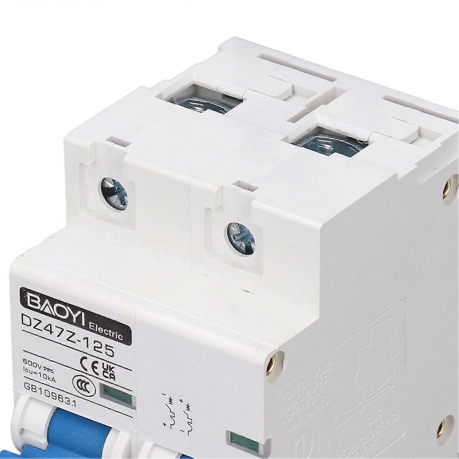 DC Miniature Circuit Breaker 2P 10KA High Current Isolation 600V Air ...