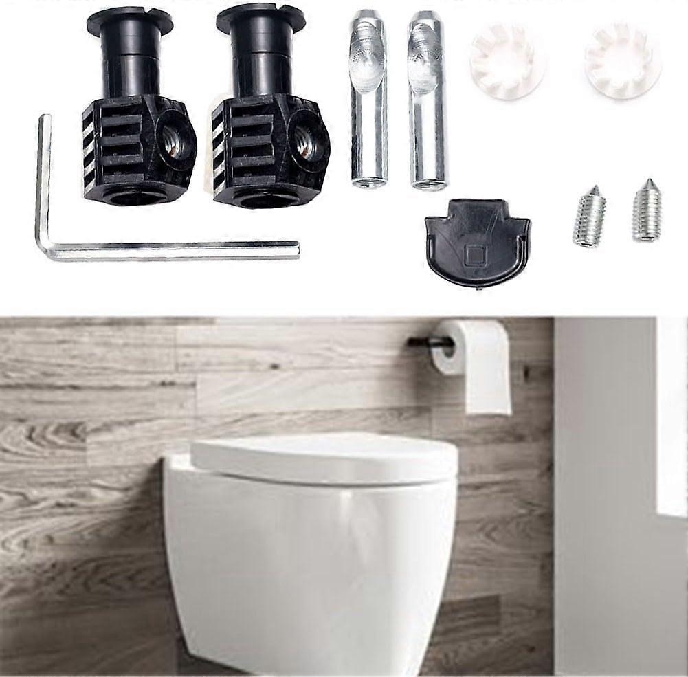1 Set Toilet Tank Bolts, Black Zinc Plated Fixing Bolts Kit for Wall ...
