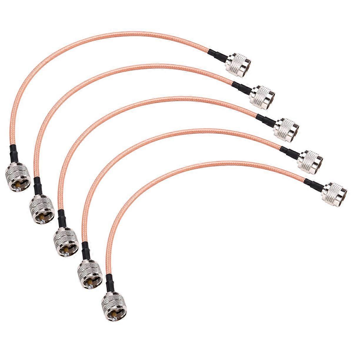 PL259/UHF Female to N Male Adapter RG142 Low Loss Coaxial Cable 12inch ...