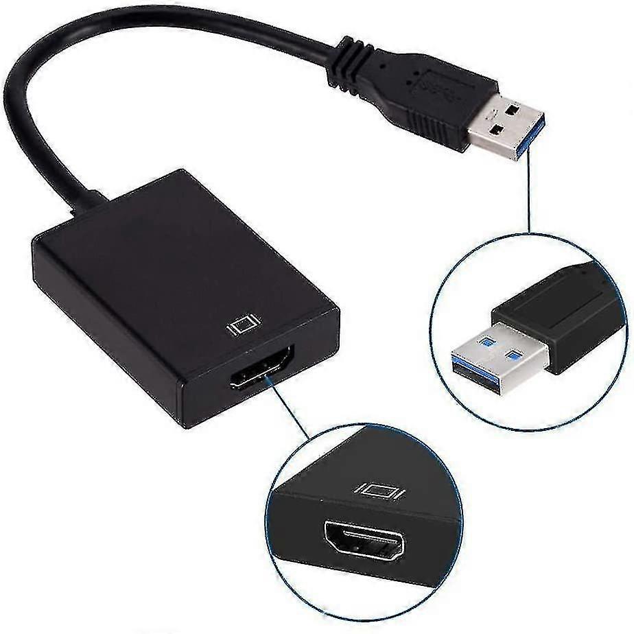 Usb To Hdmi Adapter,usb 3.0/2.0 To Hdmi 1080p Video Graphics Cable ...