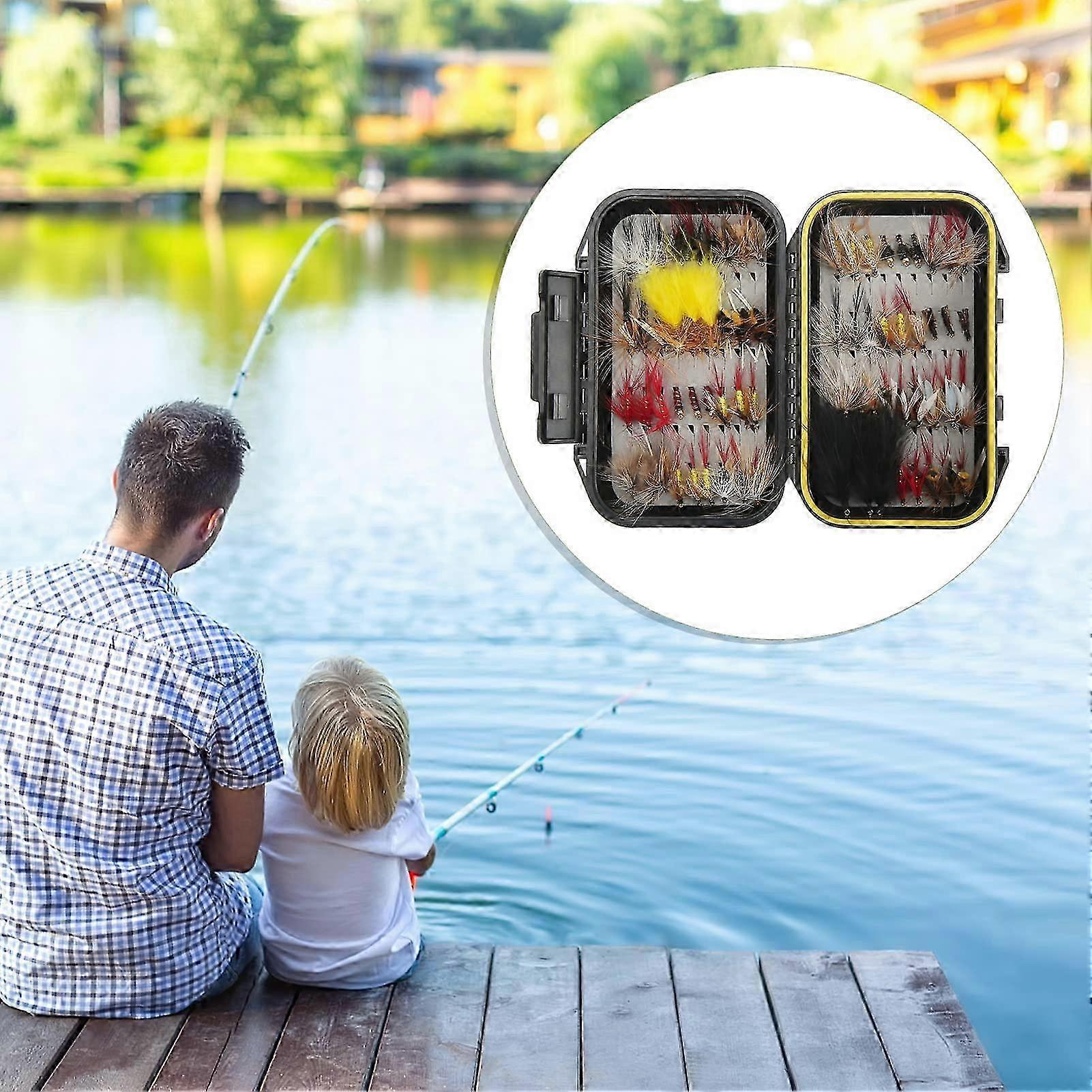 Fly Fishing Flies Kit, 72 Pcs Fly Fishing Lures, Fly Fishing Dry Flies ...