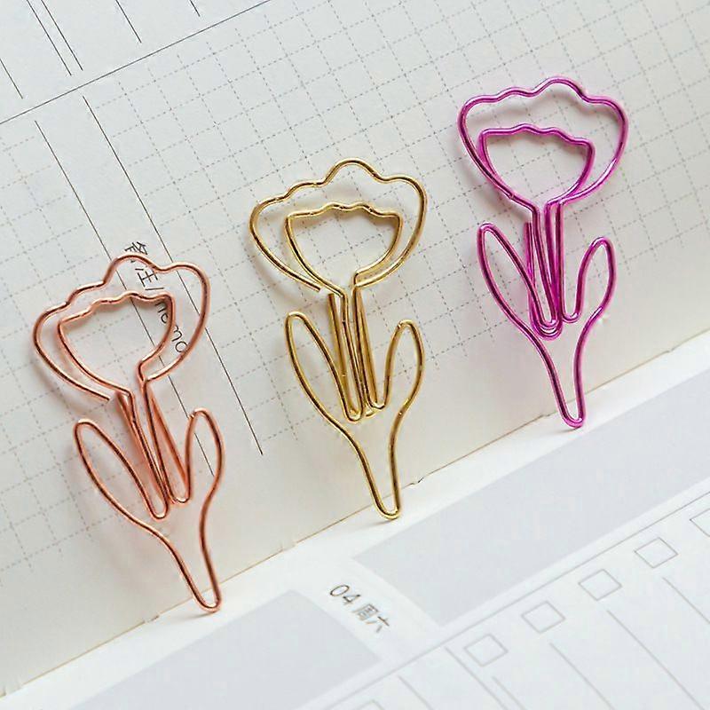 Colorful flower shaped paper clips colorful paper clips office ...