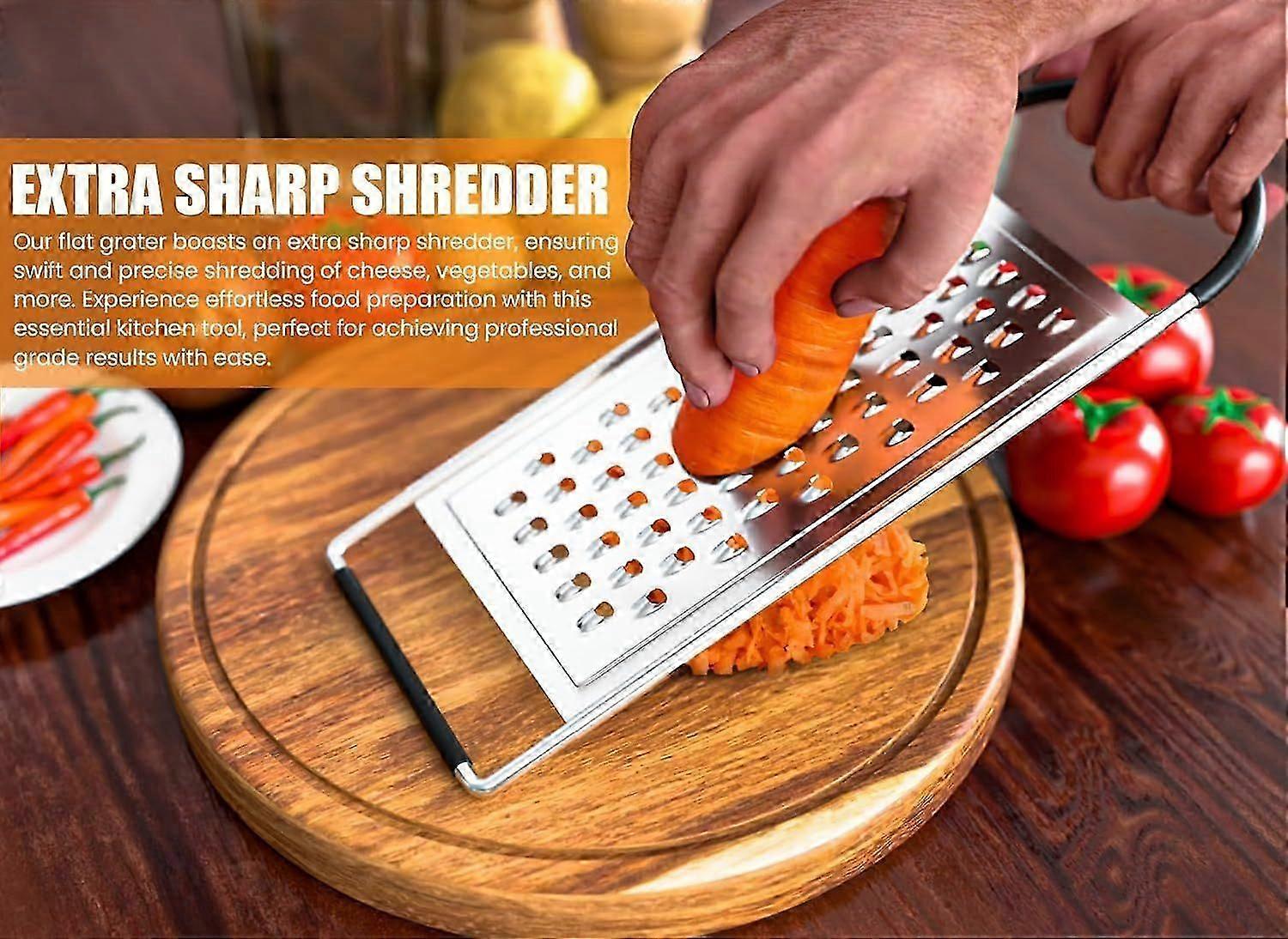 Extra Coarse Handheld Flat Grater Non-Slip Design, Stainless Steel for ...