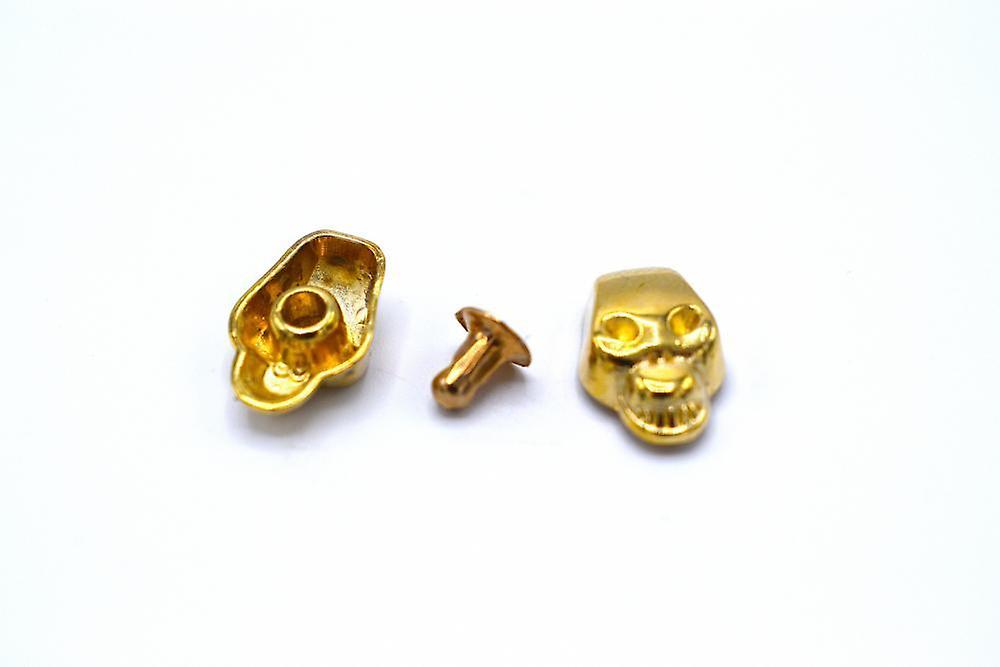 Gold-colored loose rivets skulls - 50 pieces | Fruugo UK