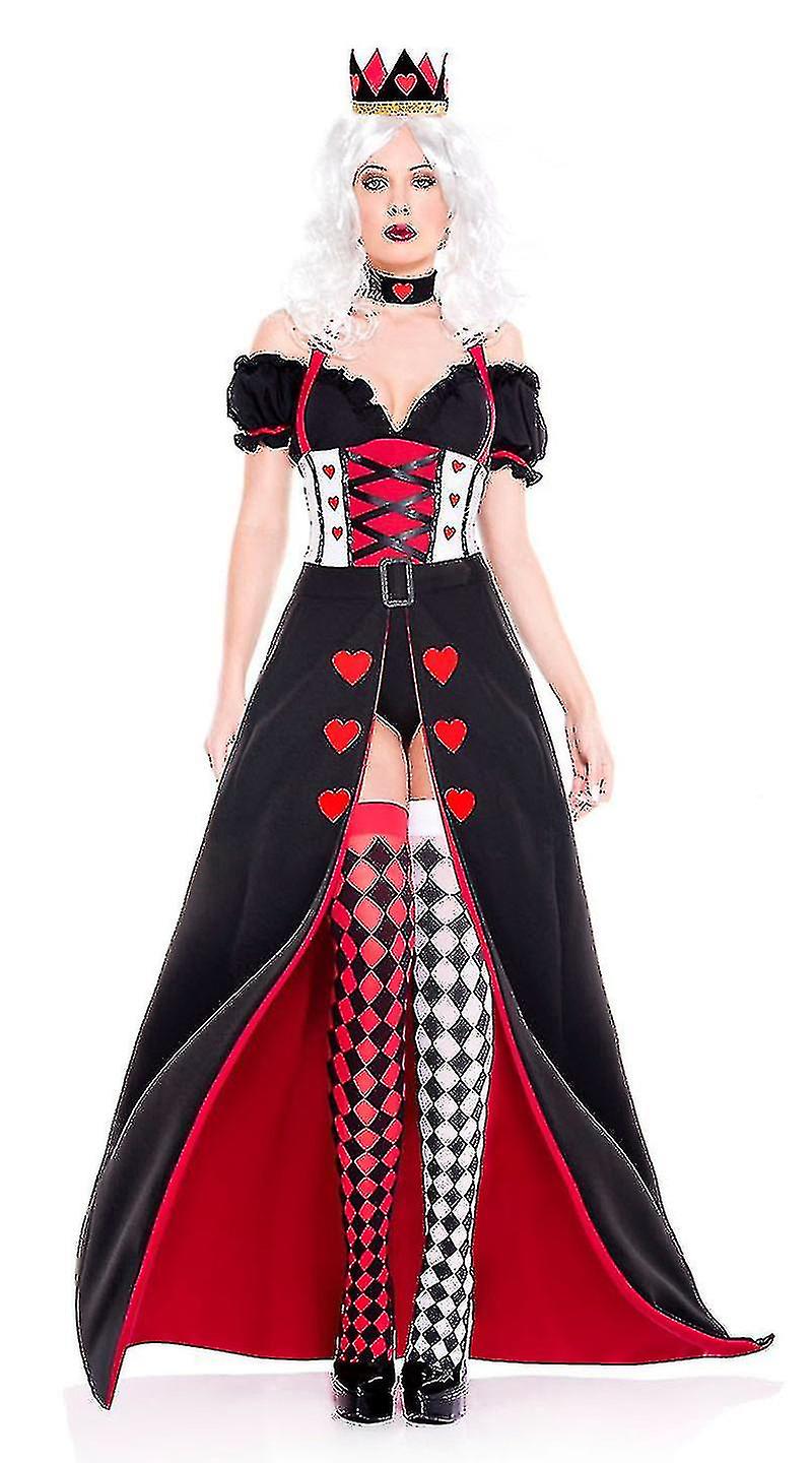 Queen Of Hearts Alice In Wonderland Costume Poker Queen Halloween ...