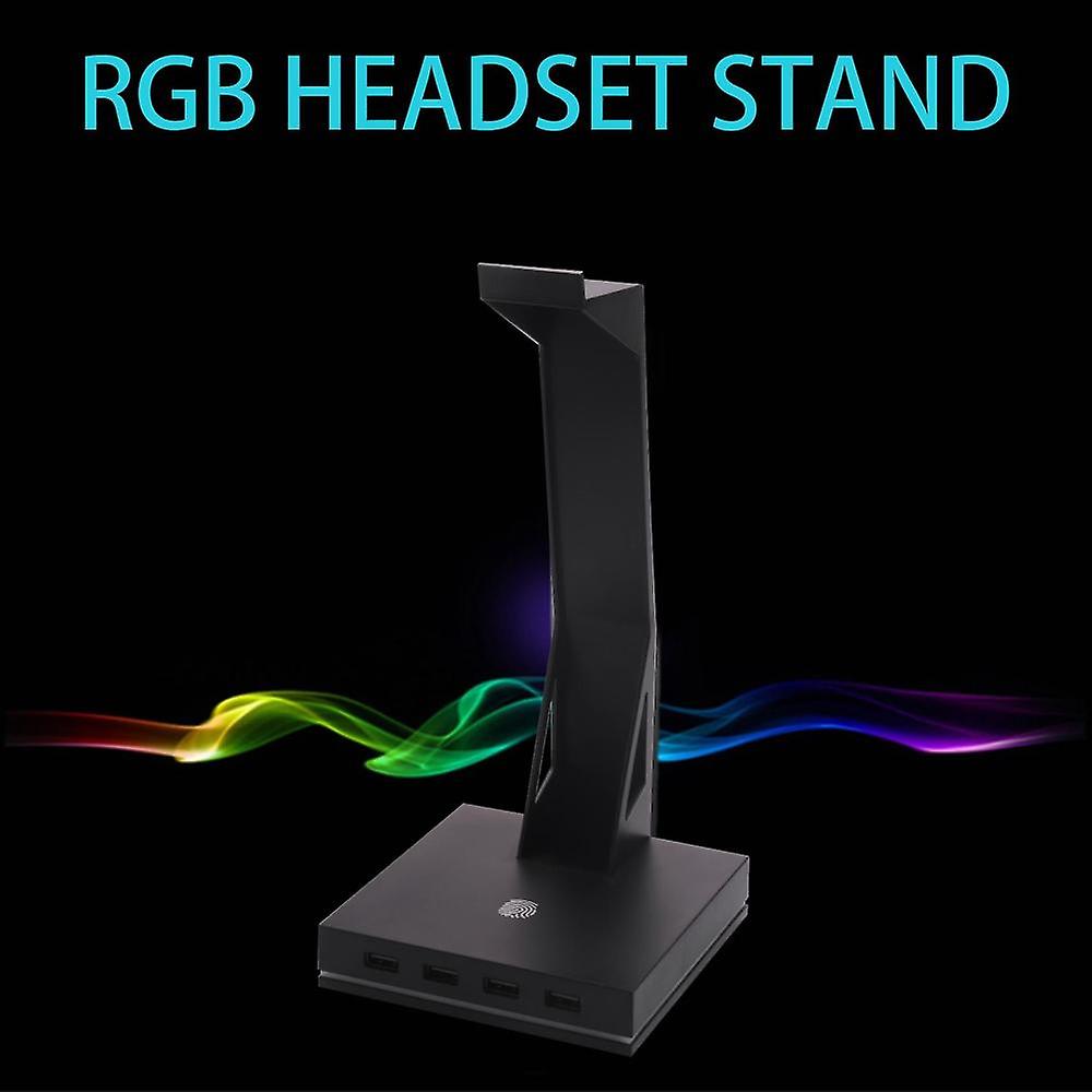 Rgb Gaming Headset Stand With Press Light Base Usb 2.0 Hub Expansion ...