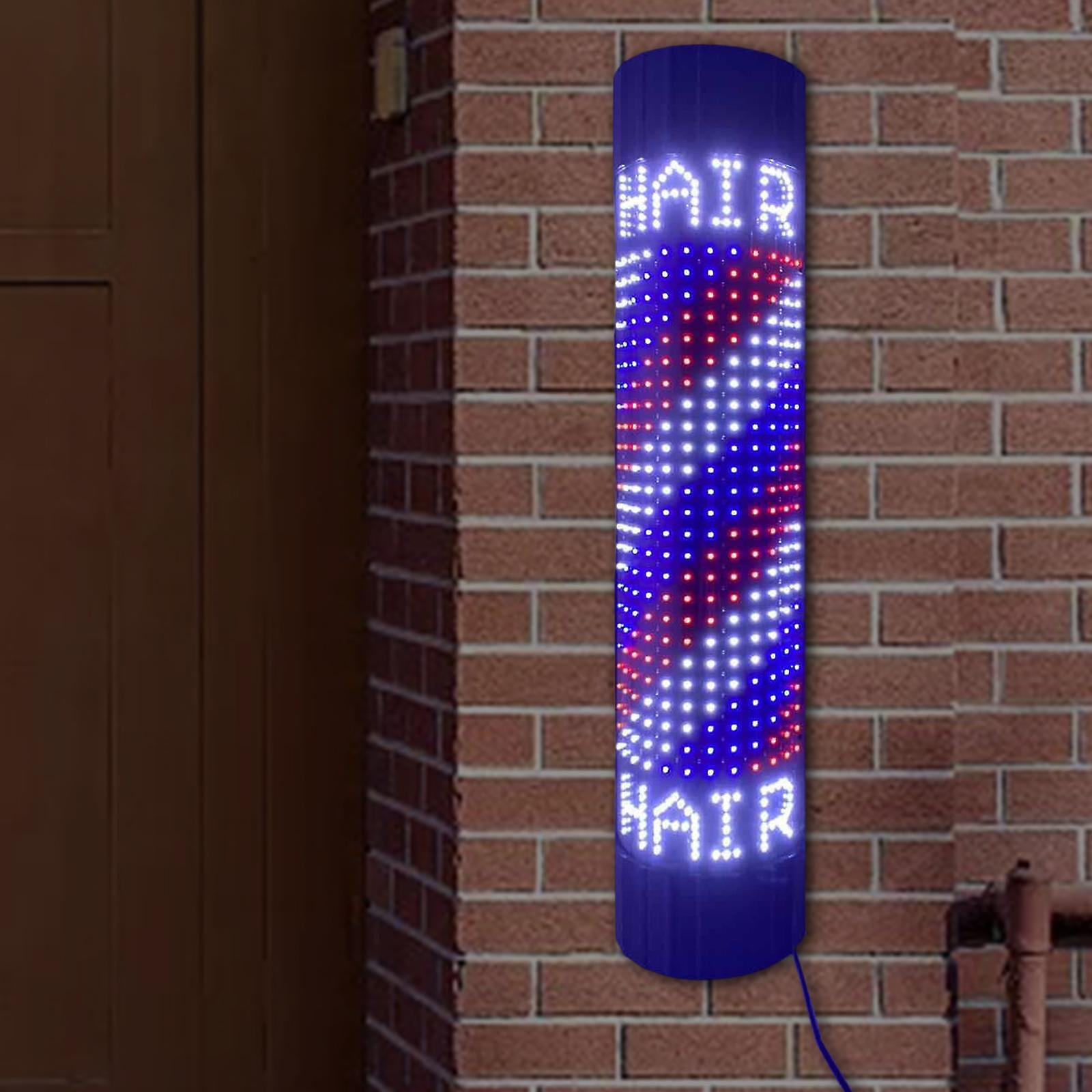 Pole LED Light Rotating Hair Salon Barber Shop Sign Letters 90cmx20cm ...