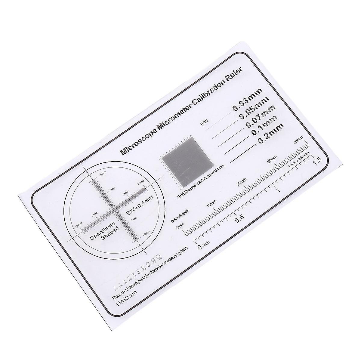Microscope Ruler Optical Micter Sheet Detect Calibrat Plate,b | Fruugo UK