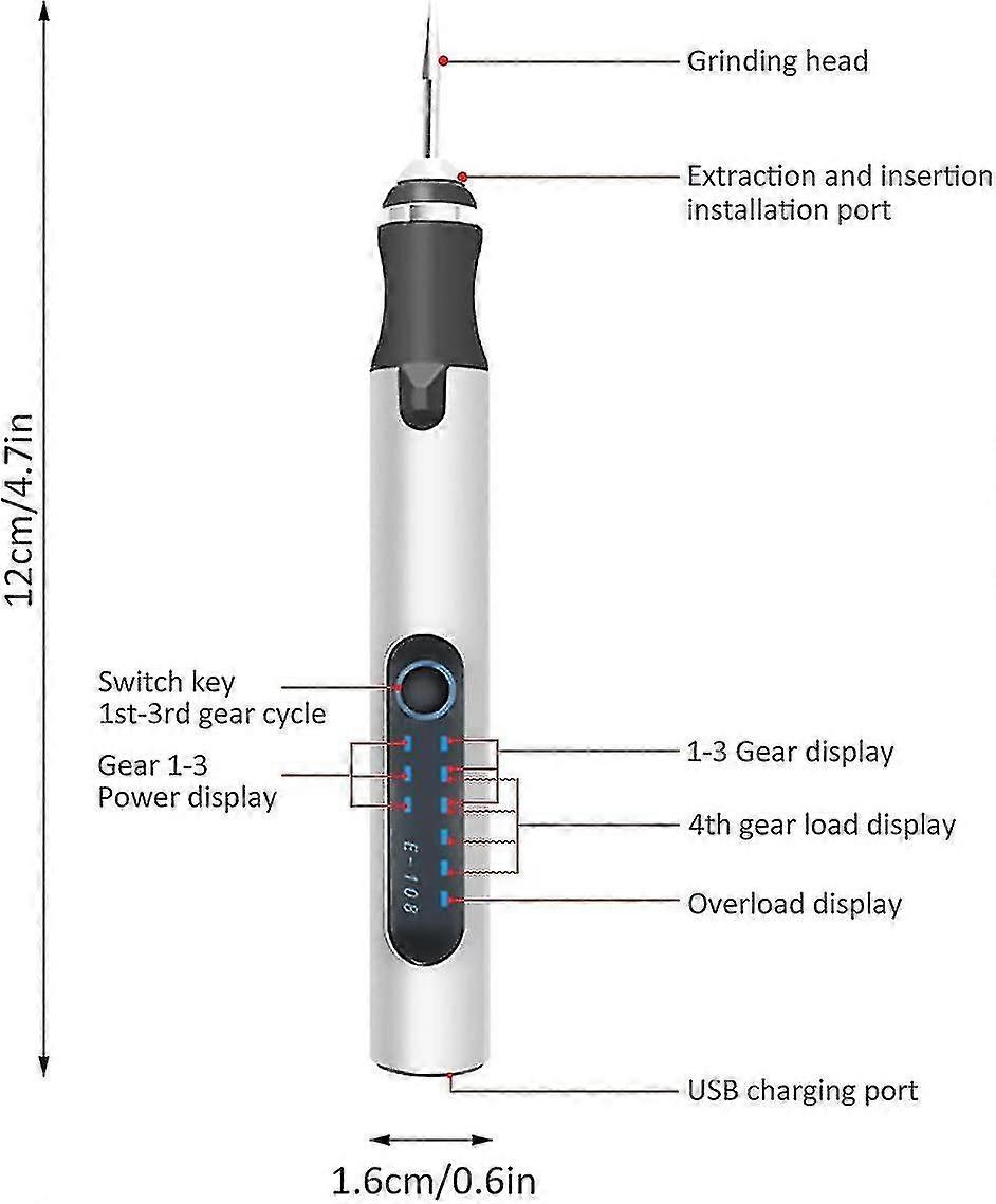 Electric Engraving Pen Cordless Micro Engraving Pen 3 Speed Adjustable ...