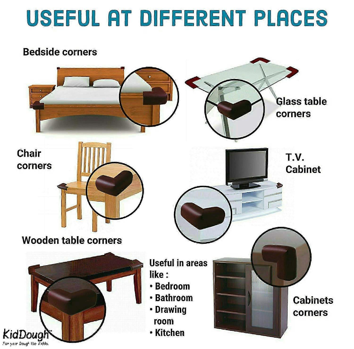Corner Protectors (10 Pack), Baby Proofing Table Corner Protectors ...