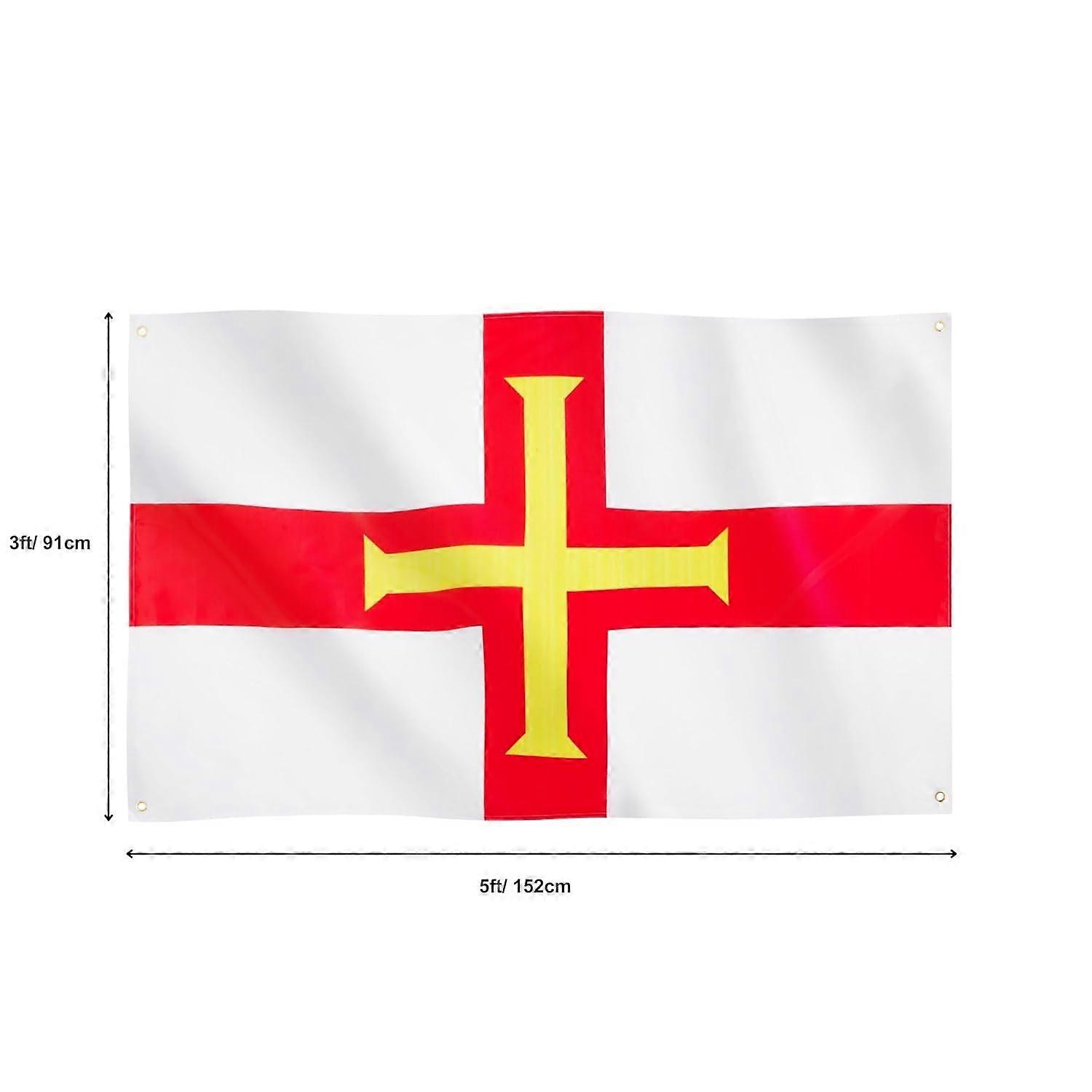 Guernesey Flag,Eyelet In Every Corner, National Flag, St George Cross ...