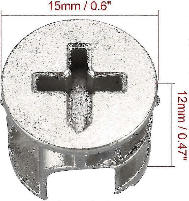15 Pcs Furniture Cam Lock Nut Connectors Fittings 15x12mm For Cabinet ...