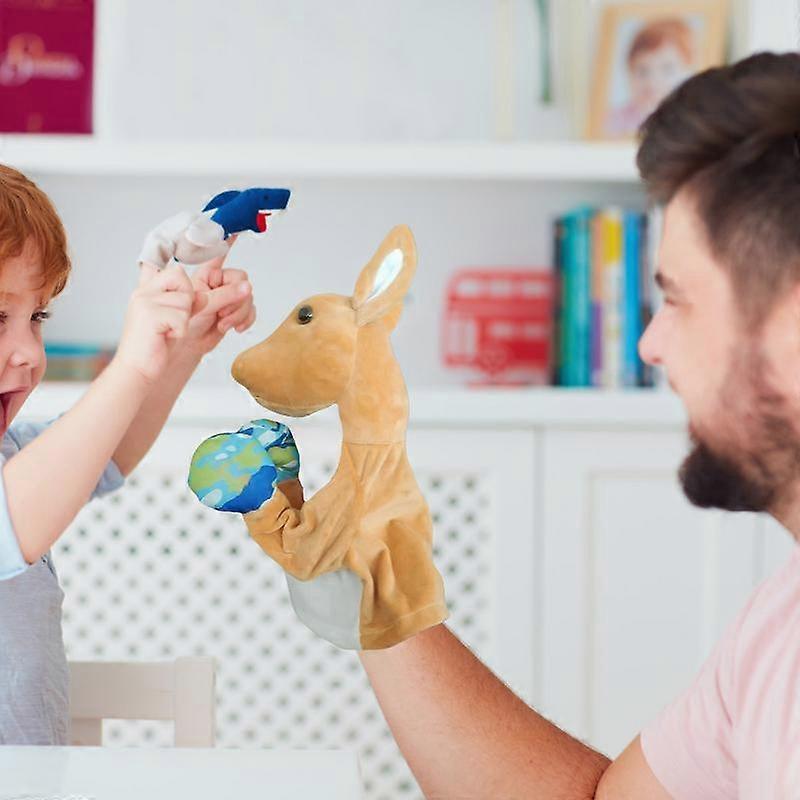 Kangaroo Boxer Puppet Electric Kung Fu Animal Toy Gloves Doll Hand ...