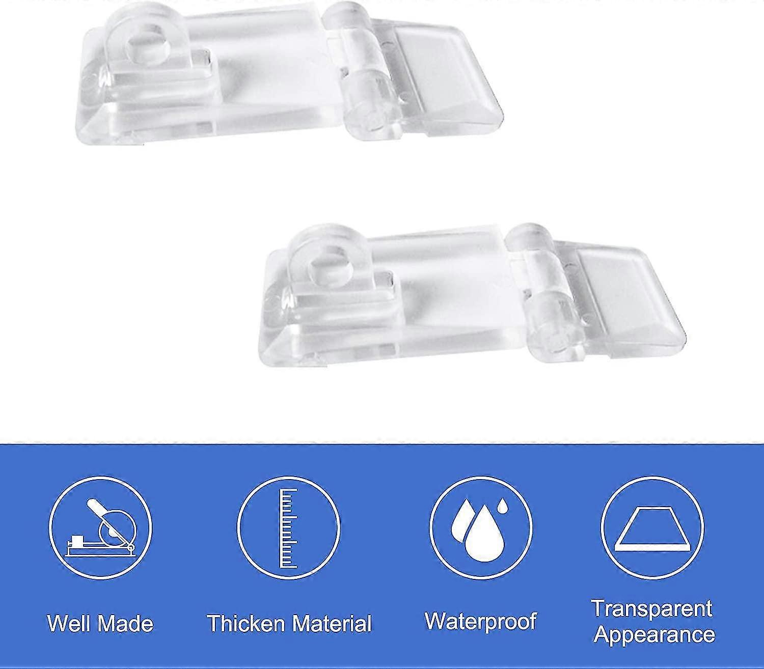 10 Pcs 25 * 55mm Acrylic Hinge Hasp, Mini Transparent Plastic Hinge ...