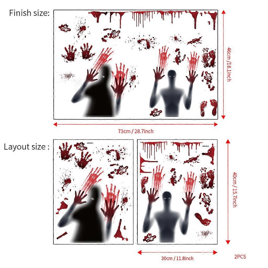 Halloween Window Decorations Zombie Posters - 3 Pcs Giant Bloody ...