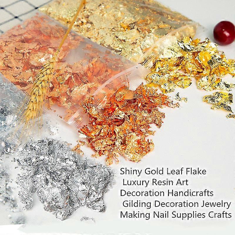 Edible Grade Gold Leaf Schabin Flakes 1/2g Gold Decorative Dishes Chef Art Cake | Fruugo UK