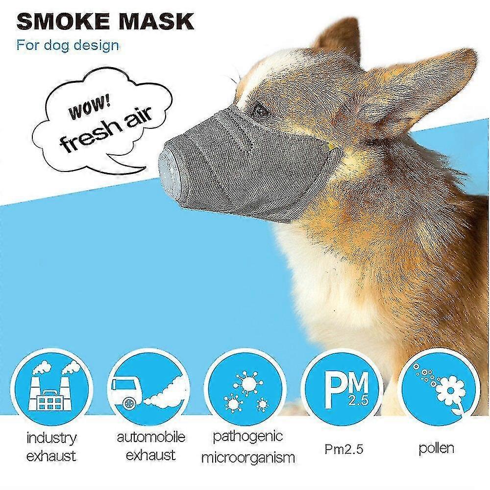 3pcs Dog Soft Face Mask Pet Respiratory Cotton Mouth Filter Anti Dust ...