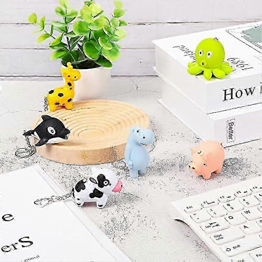6 Pieces Nurse Flashlight Pediatric Nurse Flashlight Keychain Animal ...