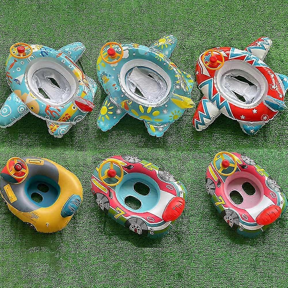 Kids Inflatable Float Bed Boat Swimming Floats With 2 S Swim Ring ...